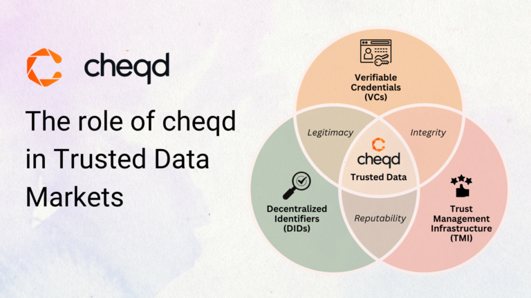 The role of cheqd in Trusted Data markets | cheqd