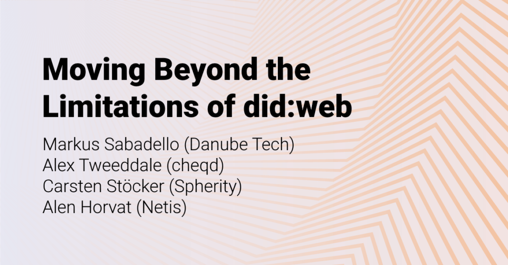 Moving Beyond the Limitations of did:web | cheqd